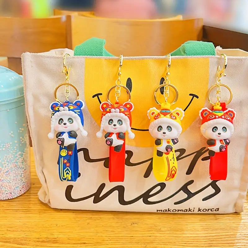 Cute Panda Chinese New Year Outfit Keychain - Cute Panda Keychains ...